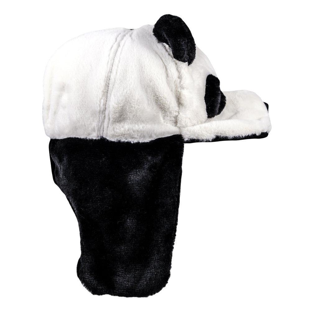 Panda Bear Fur Earflap Fitted Hat – Grassroots California