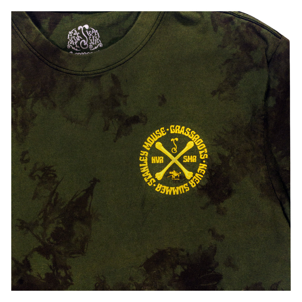 Stanley Mouse Mandolin Jester Never Summer Green Dyed T Shirt ...